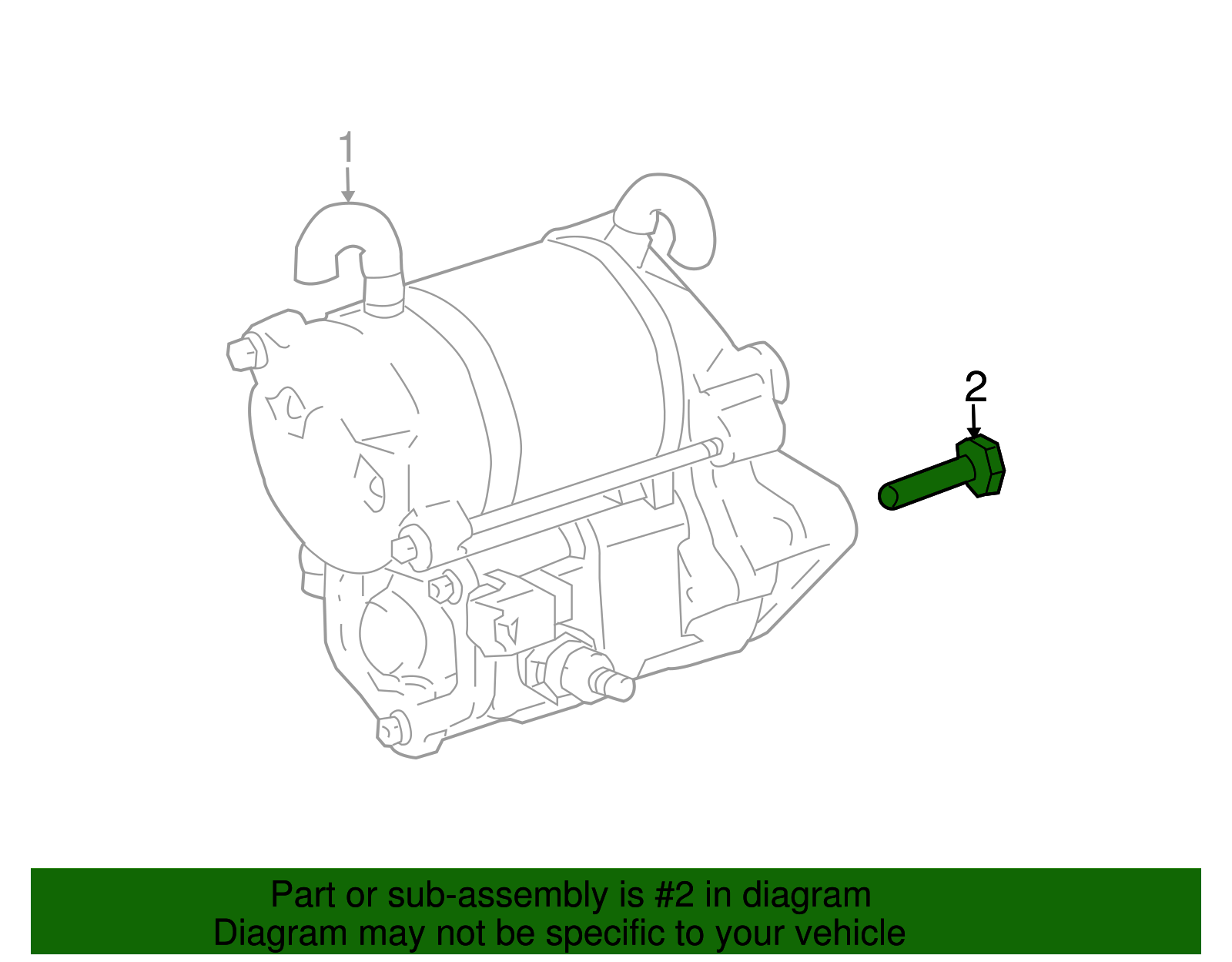 2003-2014 Toyota Starter Mount Bolt 91642-81065 | Toyota Parts Center