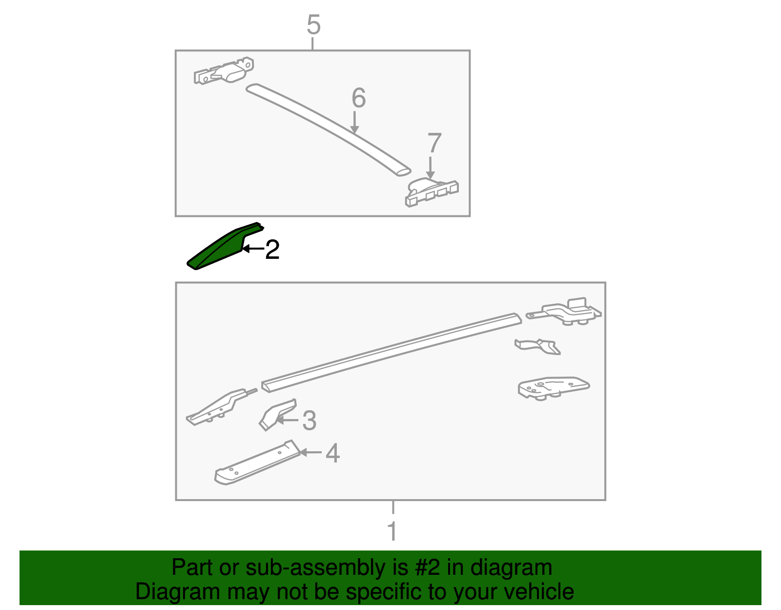 Genuine Toyota Roof Rail Upper Corner part# 63493-0R010-C0 for 2006 ...