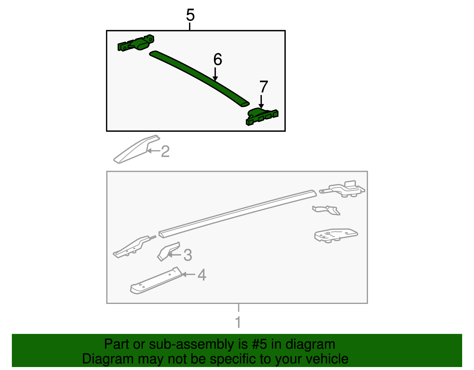 Genuine Toyota Center Support part# 63409-0R011 for 2006-2012 Toyota ...