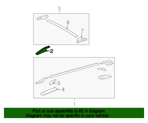 63492-0R010-C0 - Roof Rack Cover 2006-2012 Toyota RAV4 ...