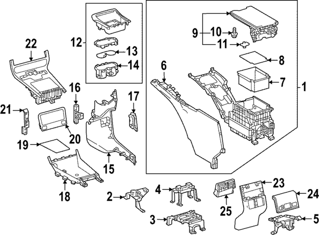 2023-2024 Toyota bZ4X Cup Holder 58803-42080-C0 | Toyota Parts Center