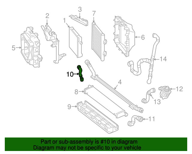 Coolant Hose 213-501-29-01-64 | MB OEM Parts