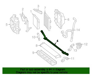 213-501-26-01-64 - Radiator Coolant Hose 2018-2021 Mercedes-Benz E 63 ...
