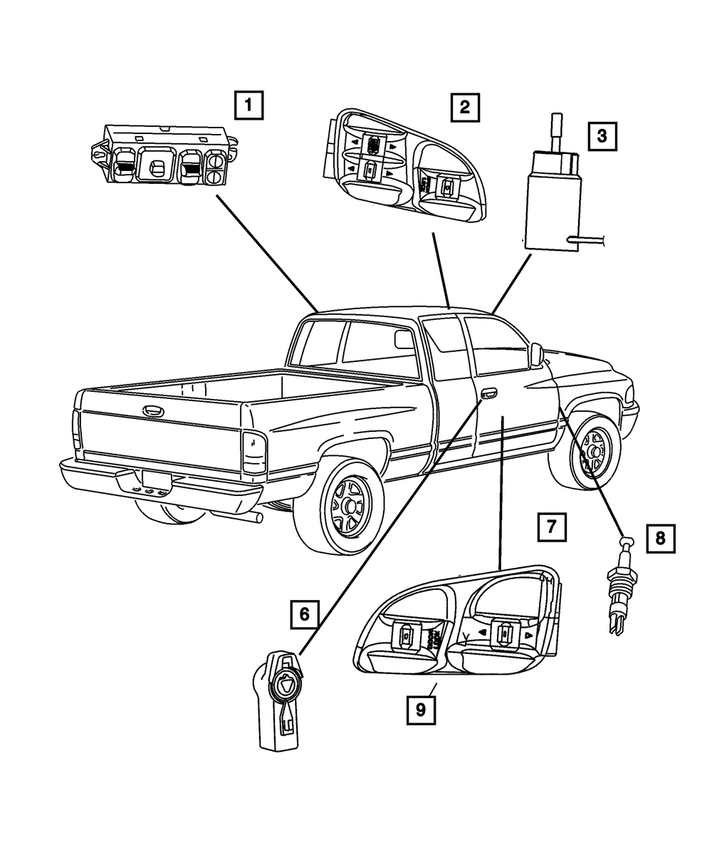 2001-2002 Dodge Power Seat Switch 56045025AA | Mopar eStore