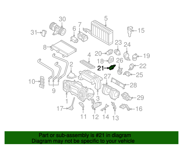 64116942988 - 2004-2010 BMW Actuator Ventilation Right 649900 (64-11-6 ...