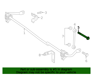 910105-012041 - Stabilizer Link Upper Bolt 2010-2024 Mercedes-Benz ...