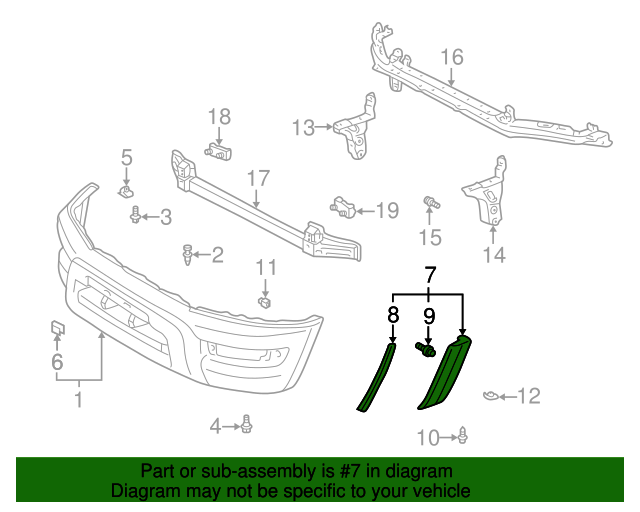 1997-2000 Toyota RAV4 Bumper Extension 52102-42900 | OEM Parts Online