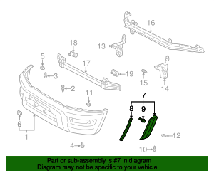 52102-42900 - Bumper Extension 1997-2000 Toyota RAV4 | Ourisman Toyota ...