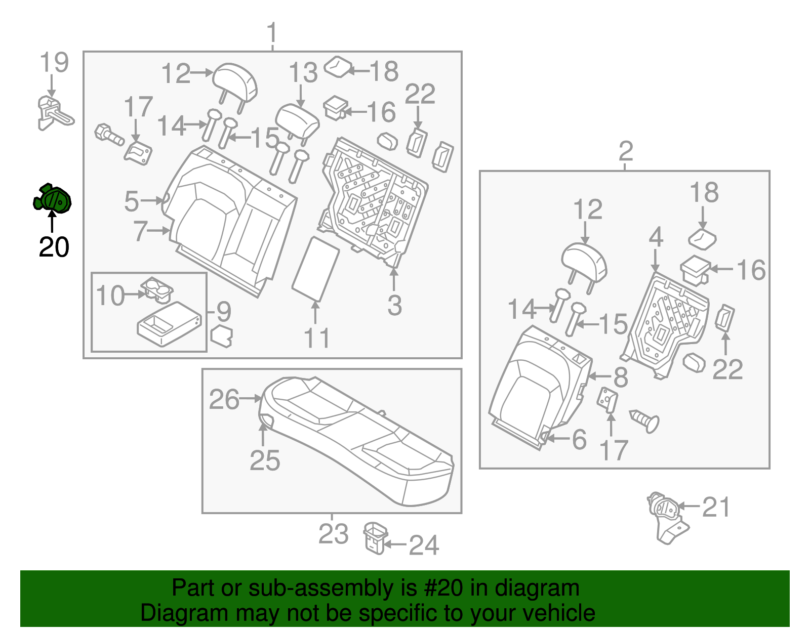 89752-3W000 - Seat Hinge 2011-2013 Kia Sportage | Kia.Parts Store