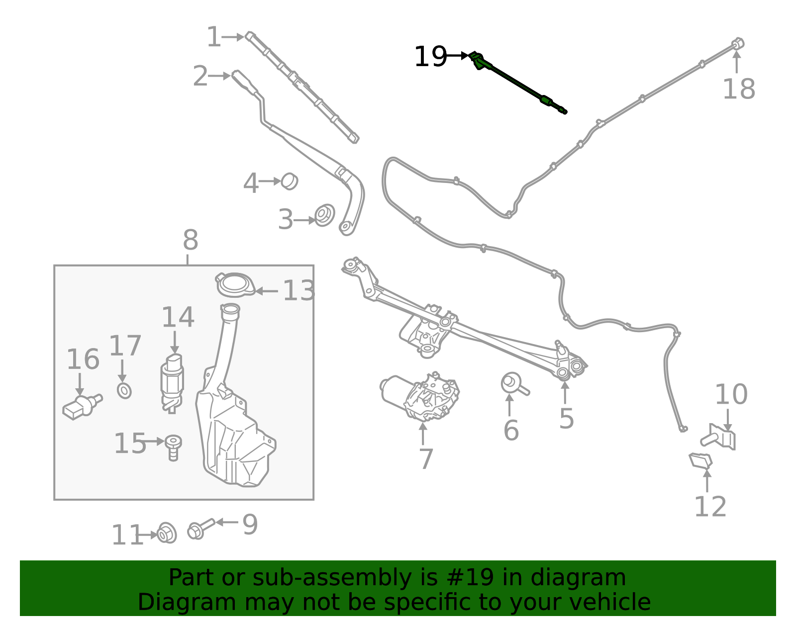 2015-2023 Ford Mustang Washer Nozzle FR3Z-17603-AB | OEM Parts Online