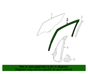 2016-2020 Toyota Run Weather-Strip 68142-WB002 | OEM Parts Online