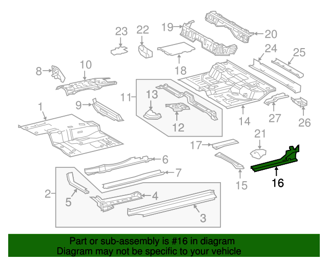 57403-04040 - Side Reinforced - 2016-2023 Toyota Tacoma | Lithia Toyota ...