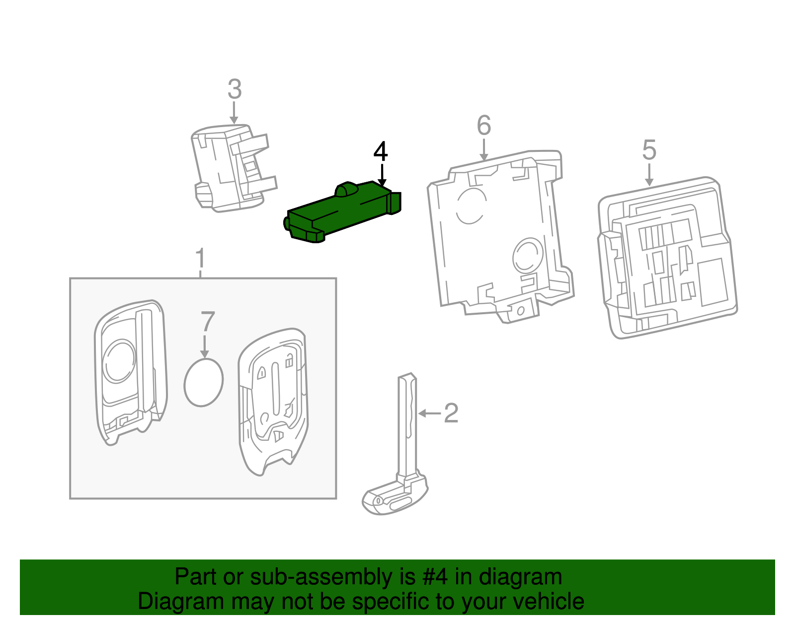 2014-2025 GM Ignition Lock Key Transmitter Antenna 13580788 | QuirkParts
