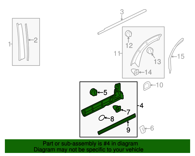 2010-2016 Land Rover LR4 Lower Molding LR010624 | JaguarParts.com