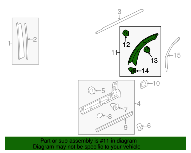LR010628 - Wheel Flare - 2010-2016 Land Rover LR4 | Land Rover Parts Now
