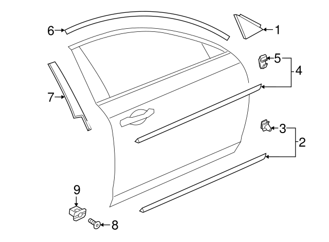 2017-2021 Volvo Front Molding 31378629 | TascaParts.com