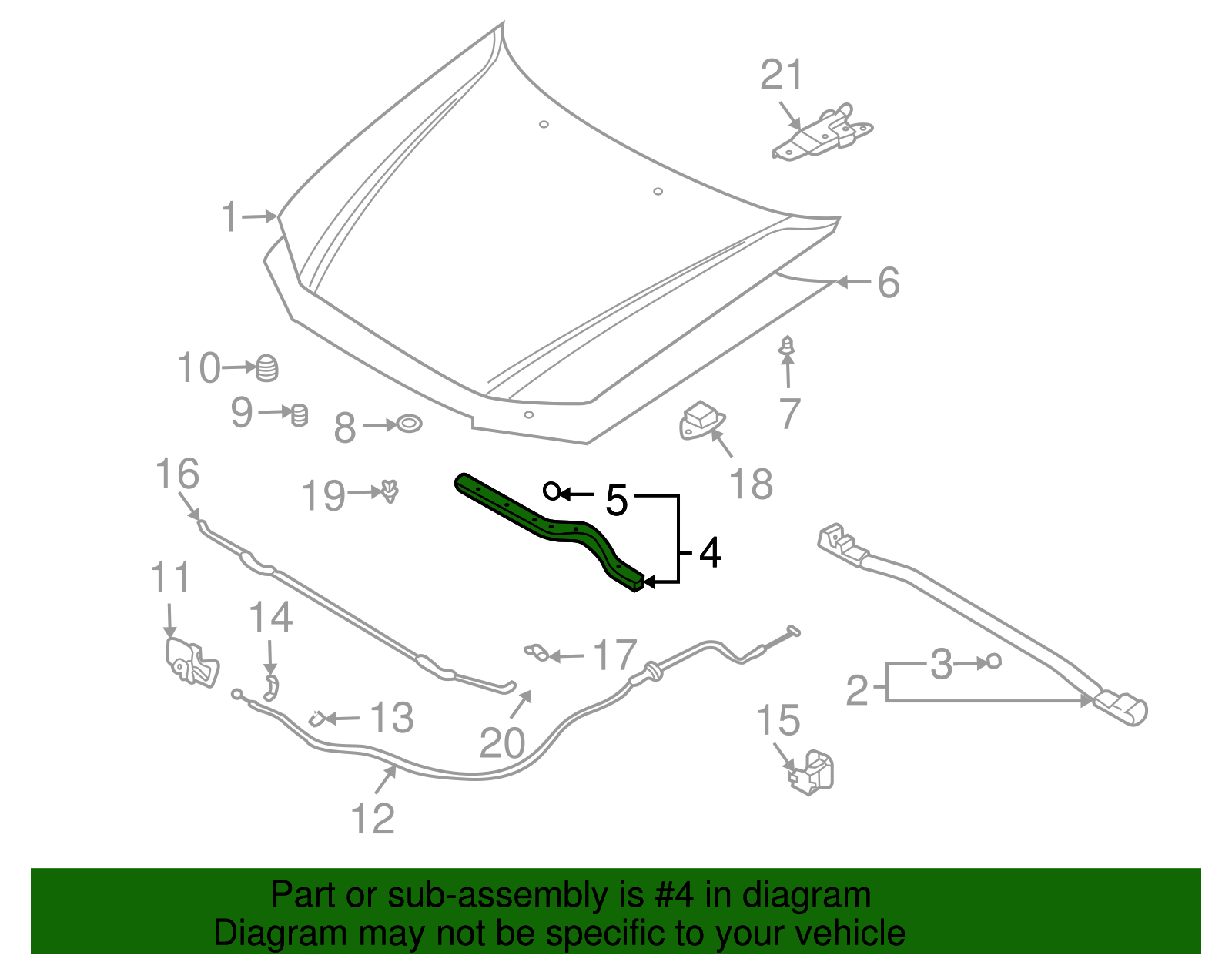 2001-2002 Kia Optima | Front Seal | 86435-3C000 | Kia Auto Parts