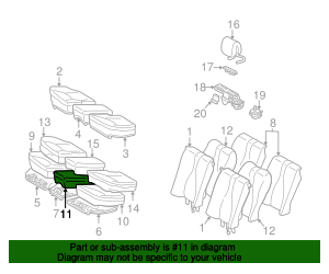 220-920-69-50 - Seat Cushion Pad 2003-2006 Mercedes-Benz | Mercedes ...
