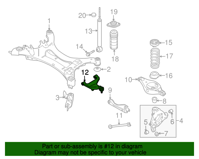 2015-2023 Nissan Murano Upper Control Arm - Passenger Side (RH) 55501 ...