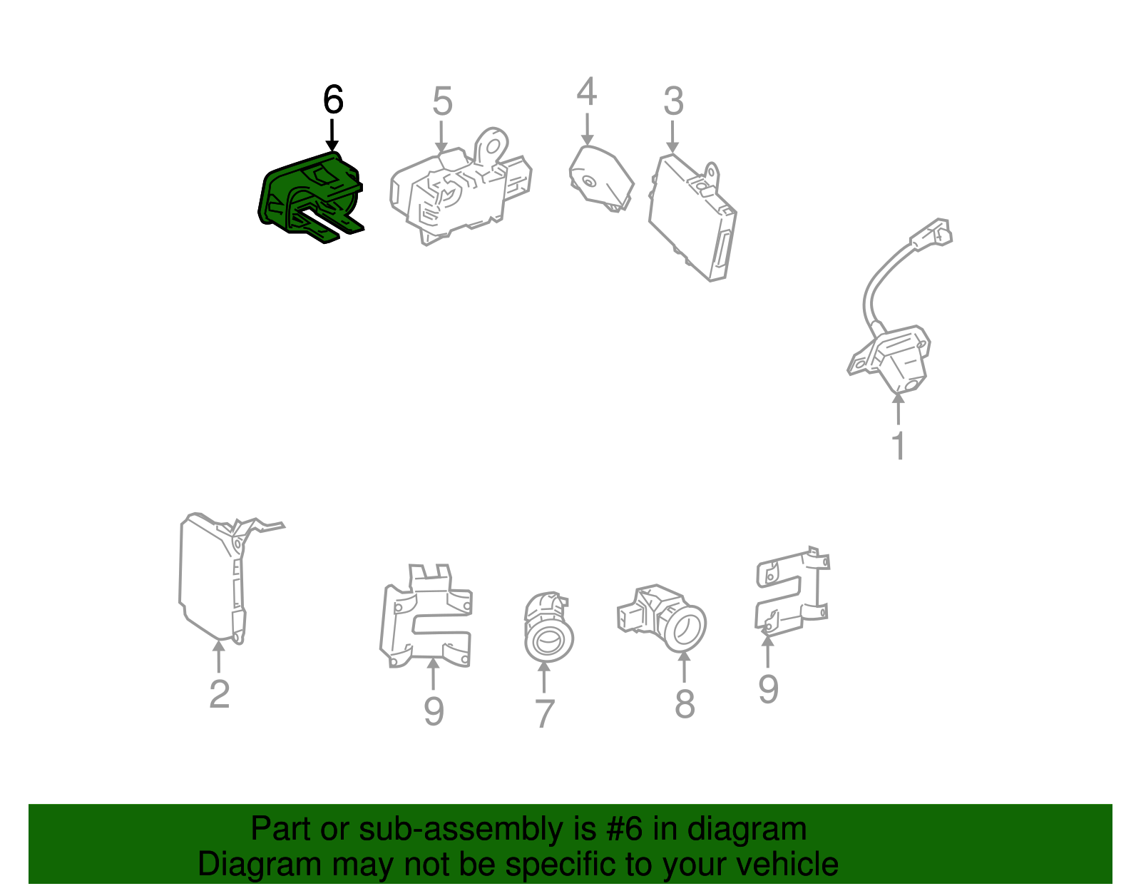 89348-44020-J4 - Park Sensor Retainer - 2006-2009 Lexus | My L Parts