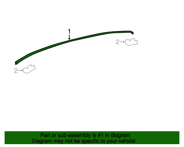 75556-30111-C0 - Drip Molding 2013-2020 Lexus | Longo Lexus Parts