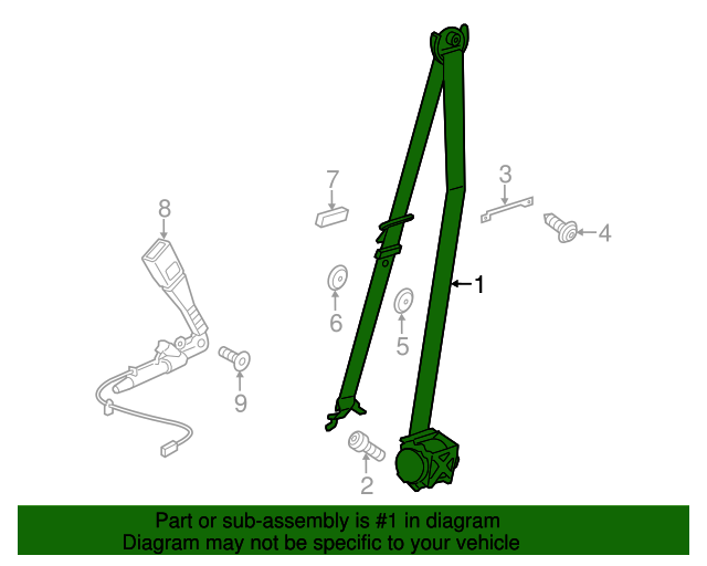Genuine BMW 72-11-7-367-250 | Seat Belt Assembly | FREE Shipping on ...