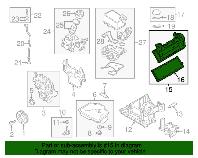 059-103-470-AS - Engine Valve Cover 2014-2016 Audi | Audi OEM Parts