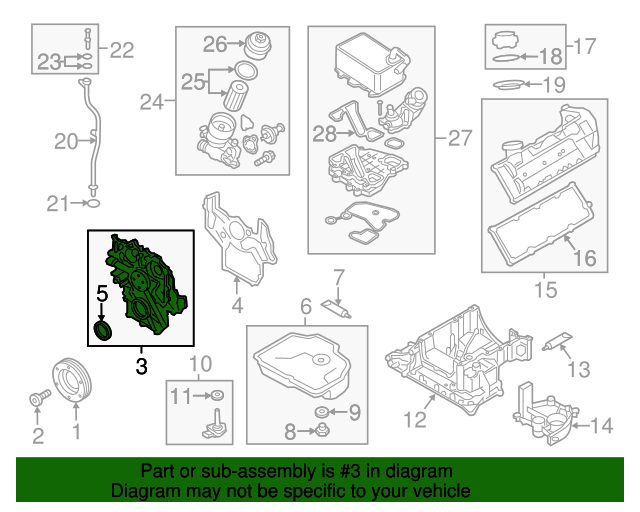 2013-2016 Audi Front Cover 059-103-151-BQ | OEM Parts Online