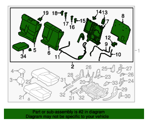 2019 Mazda CX-9 Seat Back Assembly TN39-88-280A-02 | RealMazdaParts.com