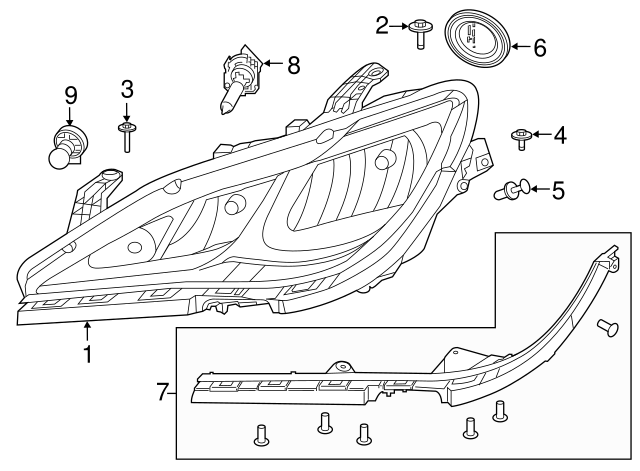 2017-2020 Chrysler Headlamp 68228945AH | TascaParts.com