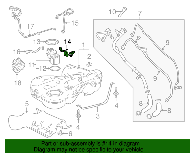 2017-2020 Buick Fuel Level Sensor 84660721 | GMPartsDirect.com