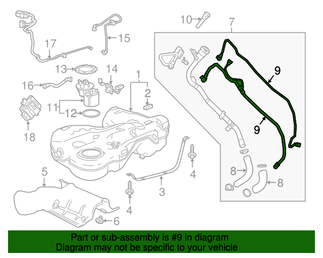 2018-2020 Buick Vapor Canister Purge Hose 84321317 GM | GMPartsDirect.com