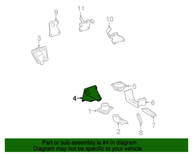 2007-2012 Mercedes-Benz Mount Bracket 642-223-37-04 | AutoNationParts.com