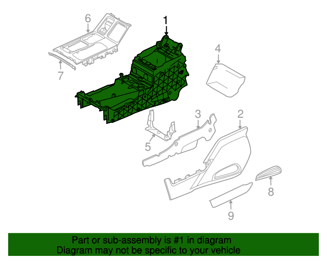 2007-2012 Land Rover Range Rover Console Body LR026228 | Express Land ...
