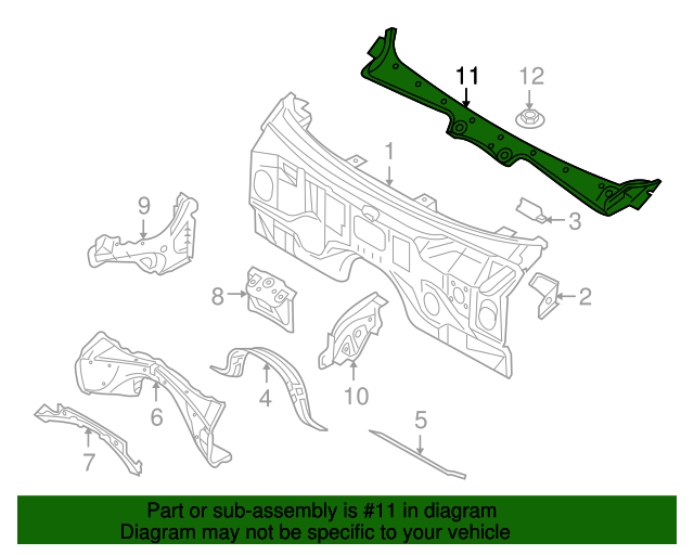 Genuine BMW 51-71-7-008-922 | Cowl Grille | FREE Shipping on Most ...