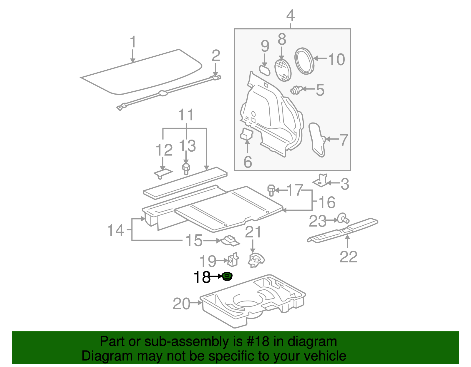 2003-2008 Toyota Matrix Spare Cover Clamp 64777-01020 | Toyota Parts Center