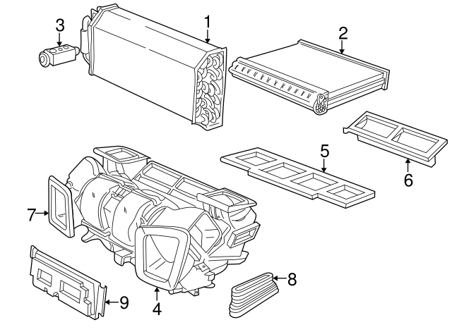 64-11-8-372-523 - Heater Core - 1987-1997 BMW | Buy BMW Parts Now