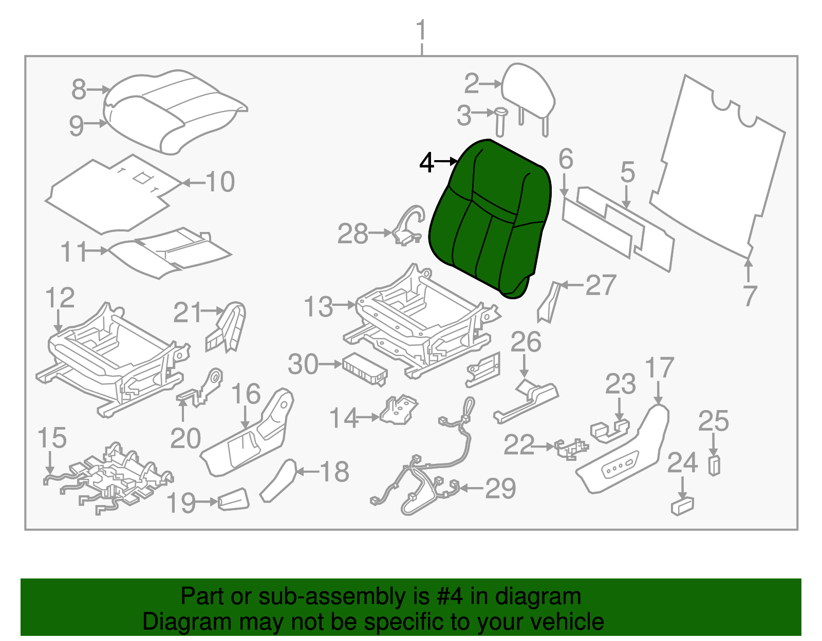 87650-5HK0A - High-Quality Seat Back Assembly for 2017-2020 Nissan ...