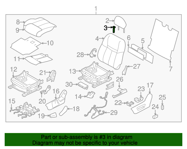 2017-2020 Nissan Rogue Headrest Guide 87602-4BU0B | Ziegler Nissan of ...