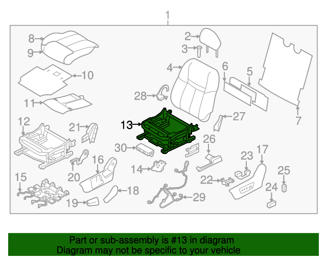 2017-2022 Nissan Cushion Frame 87351-7FA5B | Ziegler Nissan of Orland Park