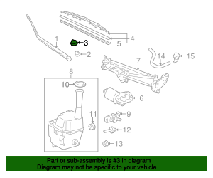 2003-2022 Toyota Genuine Toyota Wiper Arm Nut Cover/cap 85292-AA010 ...