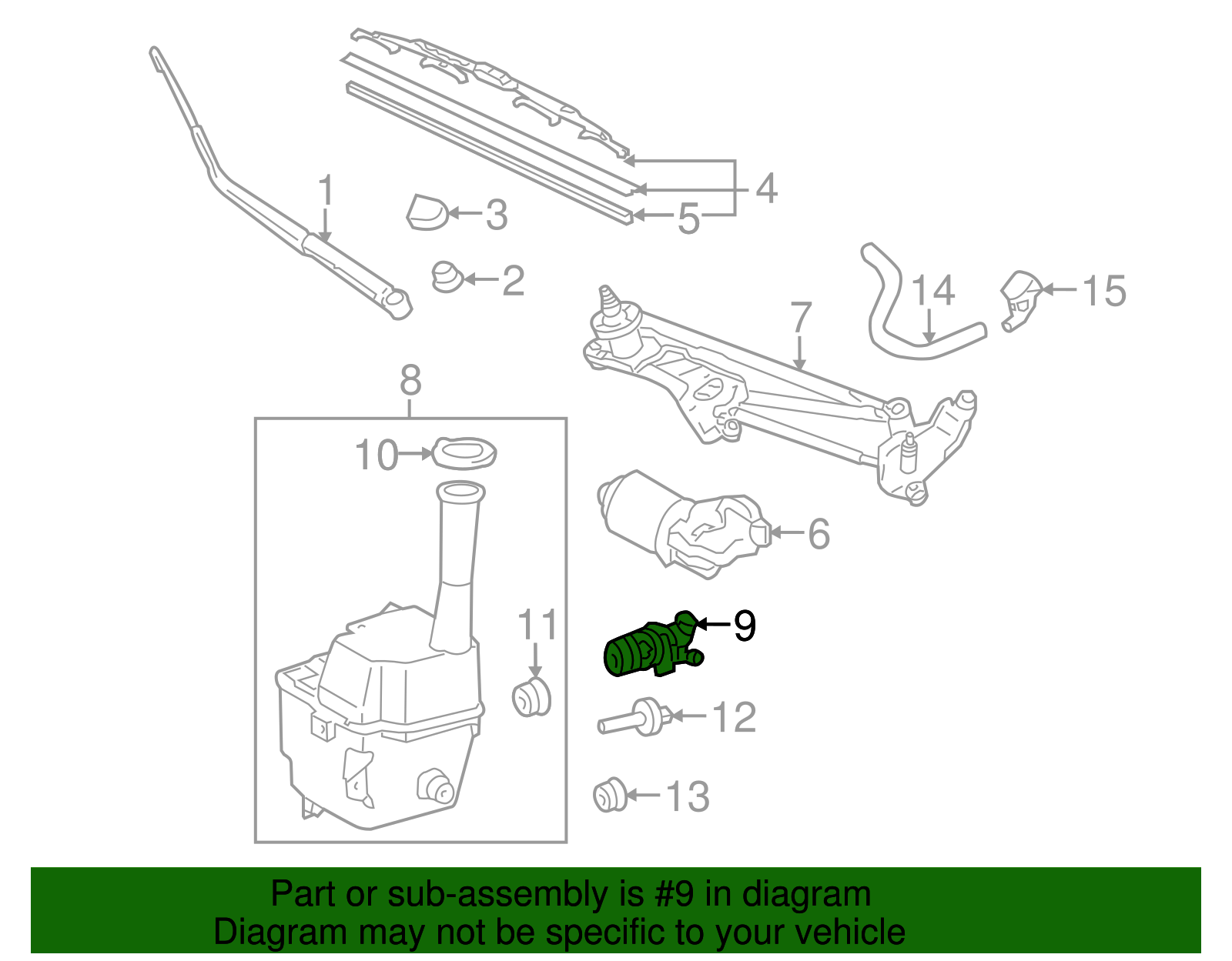 2004-2020 Toyota Sienna Washer Pump 85340-AE010 | Discount Parts Monster