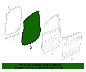 2020-2021 Chrysler Door Weather-Strip 68470338AD | TascaParts.com