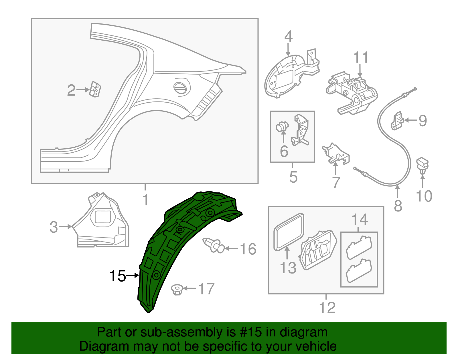 BJS7-56-1H1A - Wheelhouse Liner 2014-2018 Mazda 3 | Florida Mazda Parts