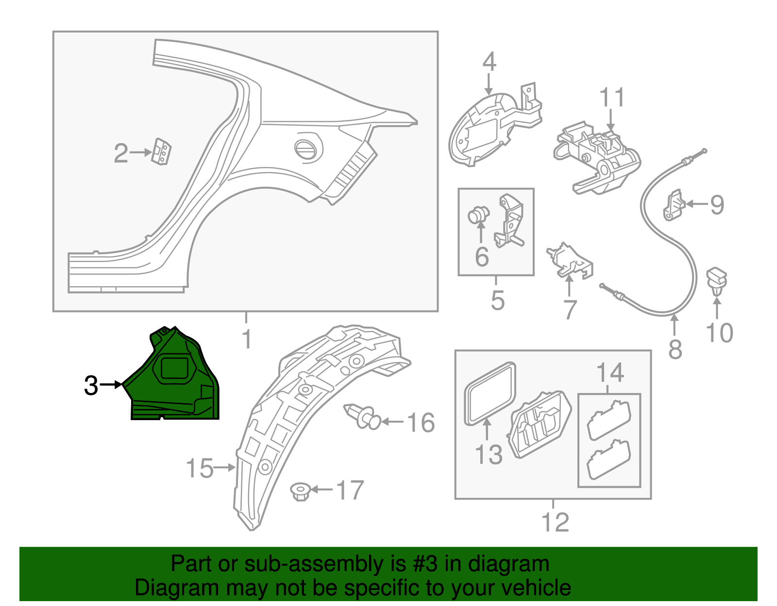 2014-2018 Mazda 3 Rear Extension B4YA-70-40X | RealMazdaParts.com