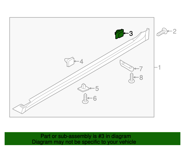 2004-2021 Kia Rocker Molding Clip 87756 2E000 Kia Parts Store Kia ...