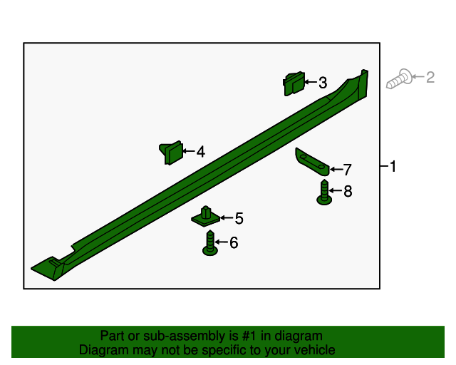 87751-D5000 - Rocker Molding 2016-2020 Kia Optima | Kia.Parts Store