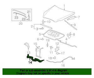 2006-2011 Buick Lucerne Front Grille Support 25765115 GM ...