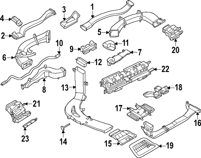 2023-2024 BMW Outlet Duct 64-22-5-A45-2A1 | BMWPartsDirect.com