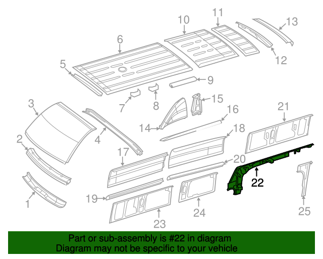 906-630-02-25 - Inner Lock Pillar 2010-2024 Mercedes-Benz | Mercedes ...